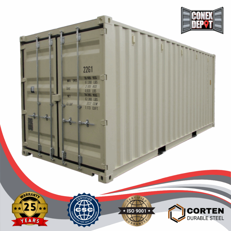 20FT Open Side New (One Trip) Shipping Container - Conex Depot